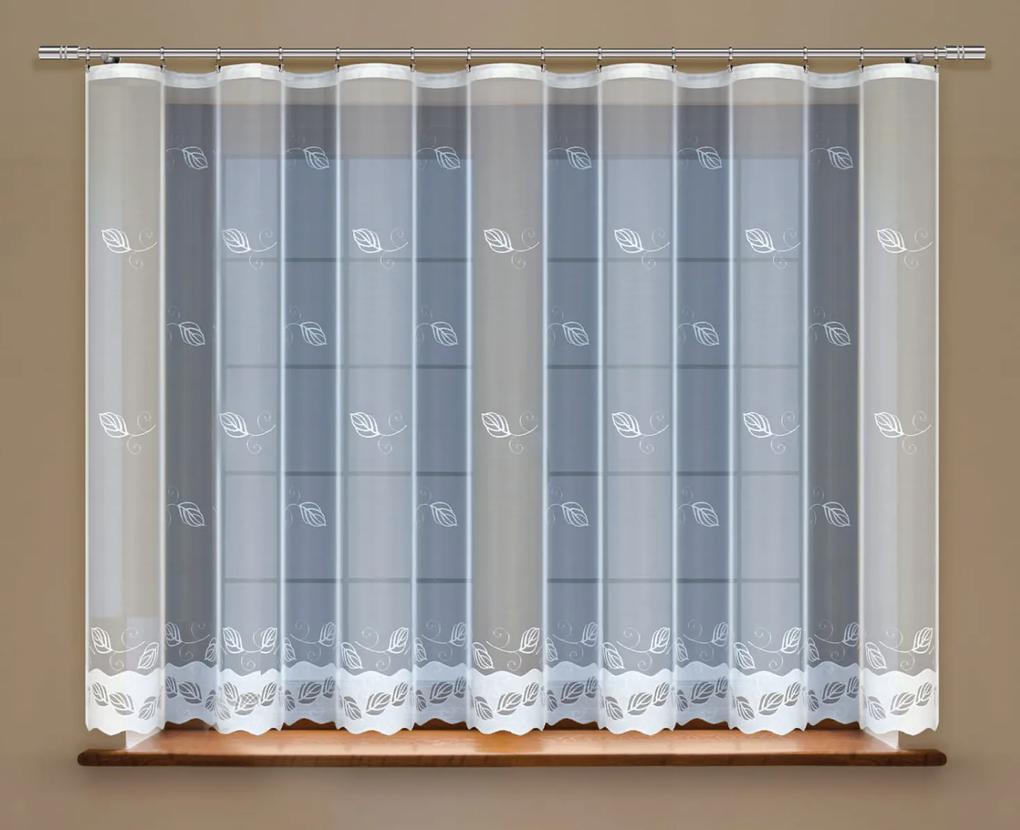 Dekorační žakárová záclona s řasící páskou HELLEN/JAMES 140 bílá 300x140 cm MyBestHome