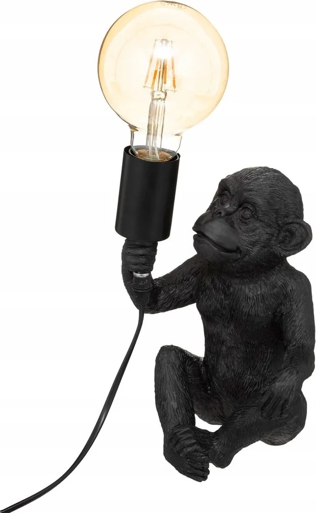 Lampa Monkey 24,5 cm černá