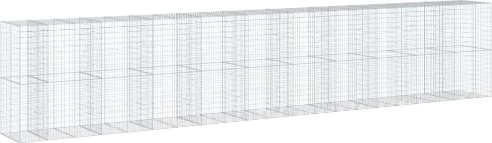 Gabionový koš s víkem 1 050 x 100 x 200 cm pozinkované železo 3295244