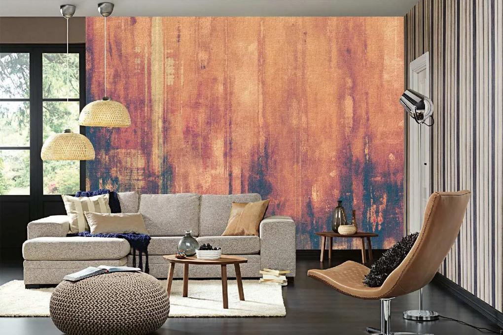 DIMEX | Samolepicí vliesová fototapeta na zeď Hrubá vintage textura MA-5-2629 | 375 x 250 cm | fialová, béžová, růžová