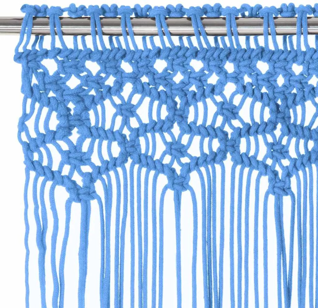Macramé závěs modrý 140 x 240 cm bavlna 323987