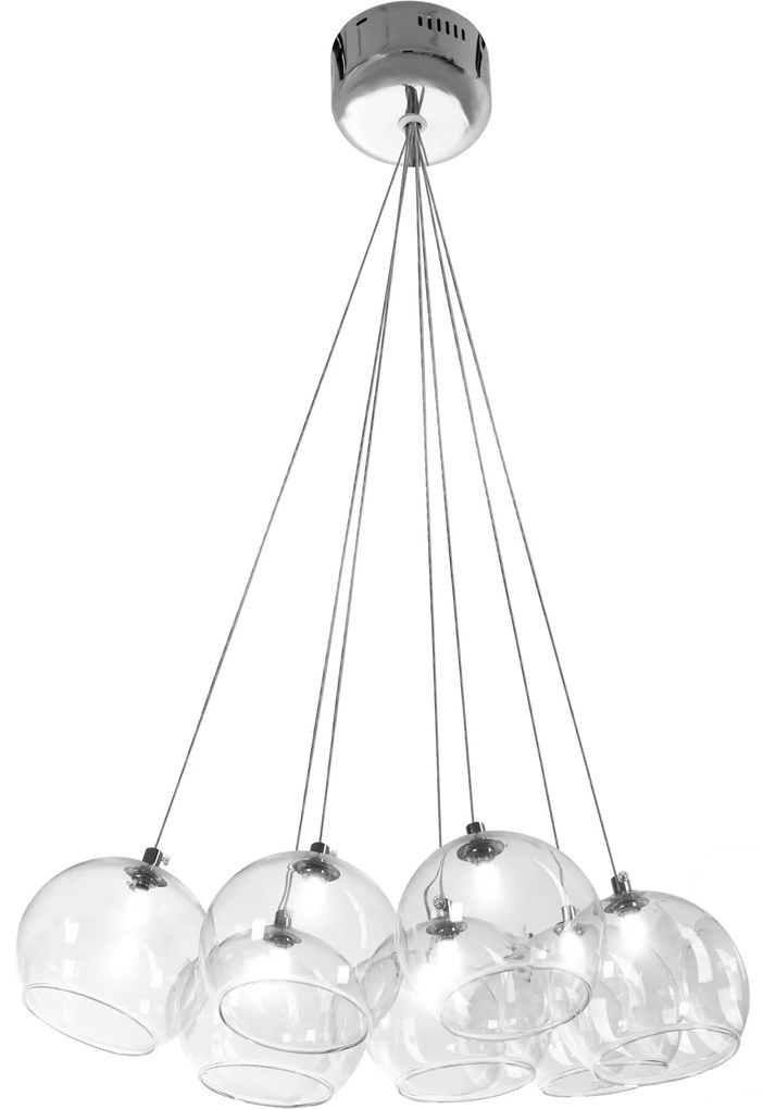 Toolight - Závěsné svítidlo skleněné koule G4 25W APP560-7CP, chromová, OSW-08236