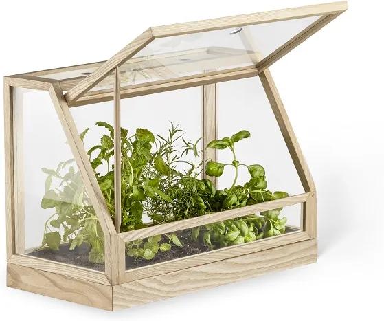 Mini skleník Greenhouse přírodní dřevo