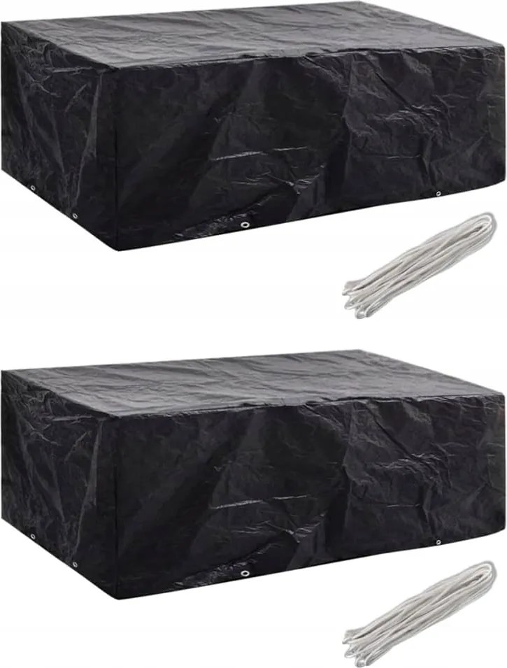 Fionshop 262831759 Plachty na zahradní nábytek 2 ks 8 oček 200 x 160 x 70