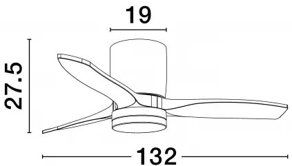LED bílé designové stropní svítidlo Aloa s dálkovým ovládáním
