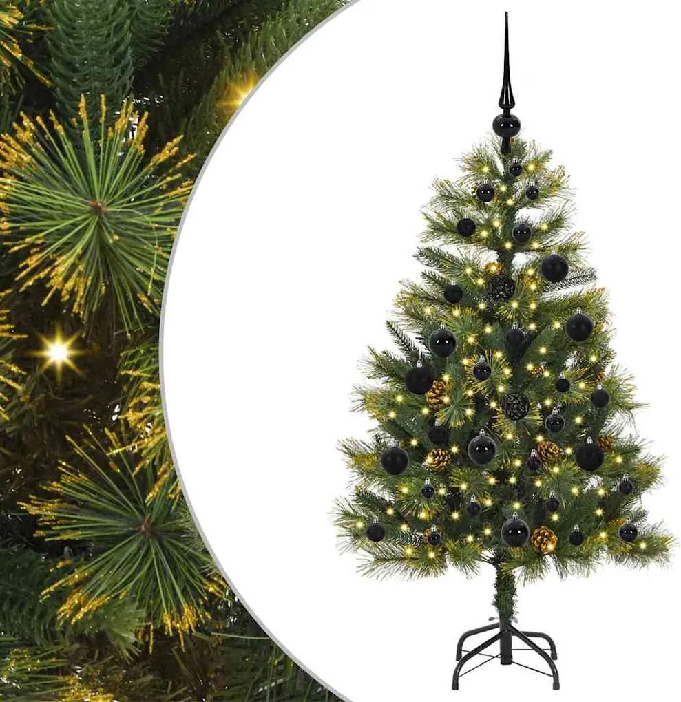 Umělý sklopný vánoční stromeček s kužely Zelená 120 cm 3395072