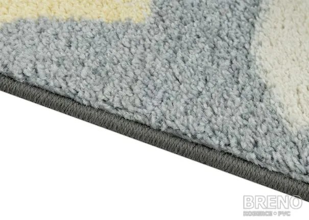 Breno Kusový koberec FUNKY TOP UBRELLAS Light Grey, 100x170 cm, Vícebarevné