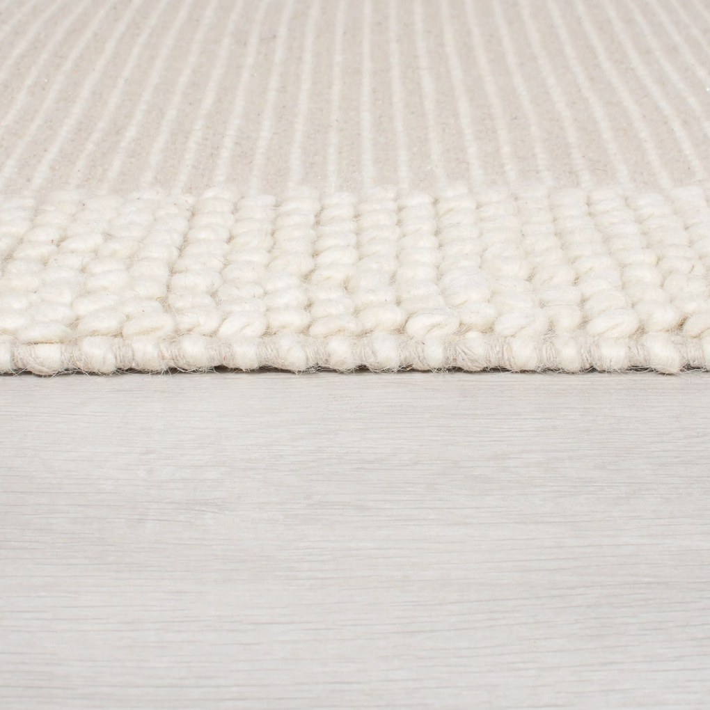 Flair Rugs, Kusový koberec Bobble Wool Ivory, 60x230, bílá, ložnice