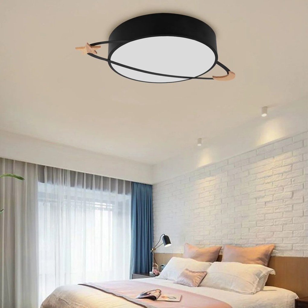 Toolight Toolight, stropní lampa Moon Black 5xE27 APP864-C, černá, OSW-06885