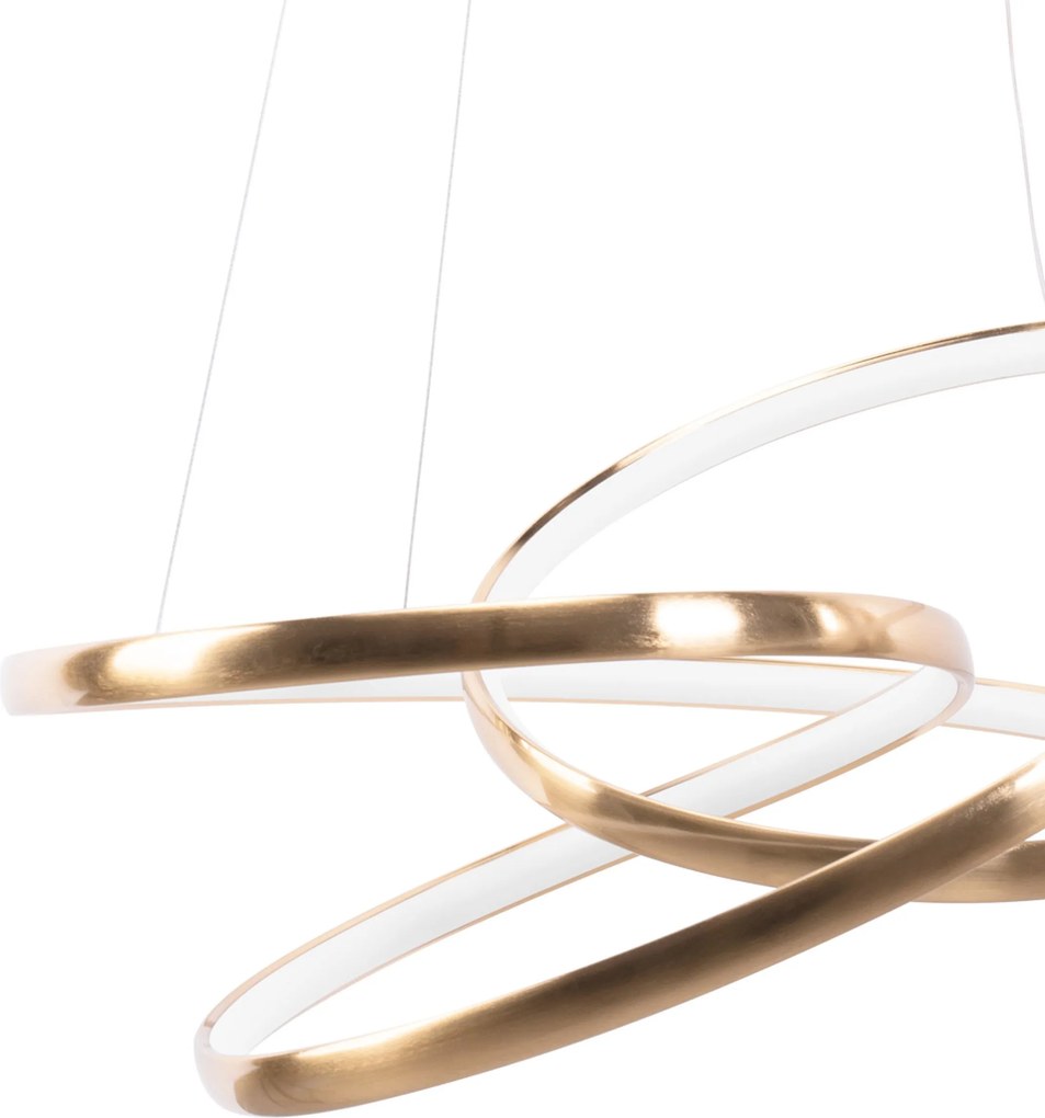 Toolight Toolight, LED závěsné svítidlo 50cm, 32W, G005-CP, zlatá lesklá, OSW-09746
