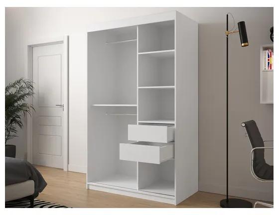 Posuvná skříň Ratintu 1 120 cm, Úložný prostor: ne, Barva: dub artisan / dub artisan + černá
