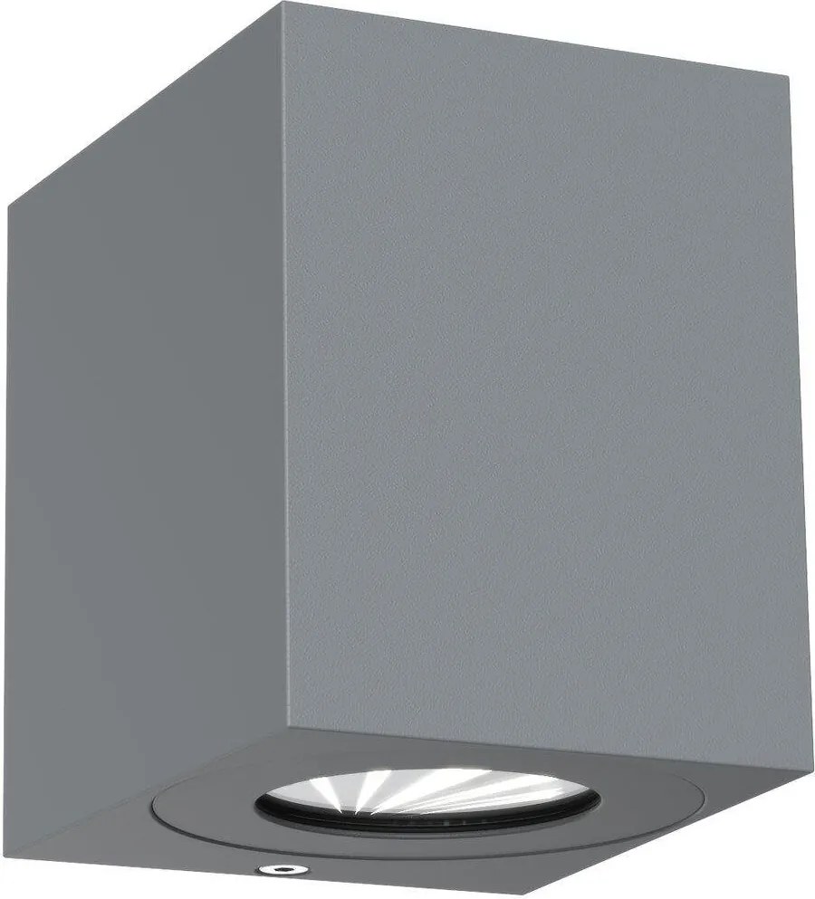 NOR 49711010 Venkovní nástěnné svítidlo Canto Kubi 2 2x6W LED šedá čirá - NORDLUX