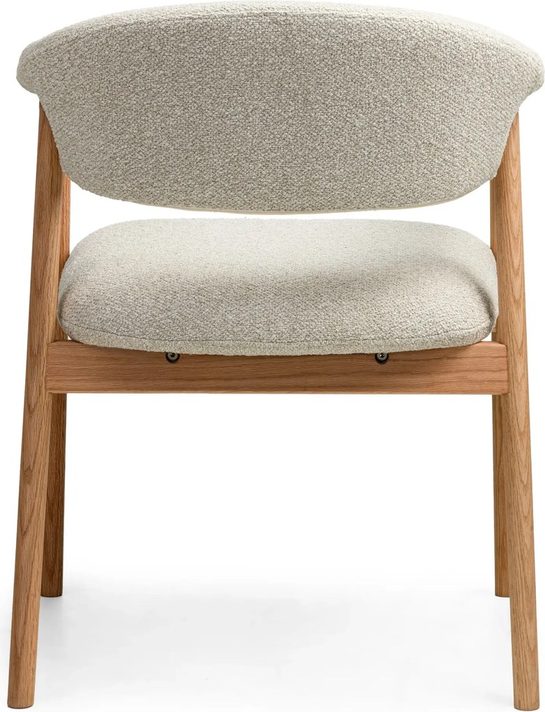 Designová jídelní židle Capri z masivu béžová/dub