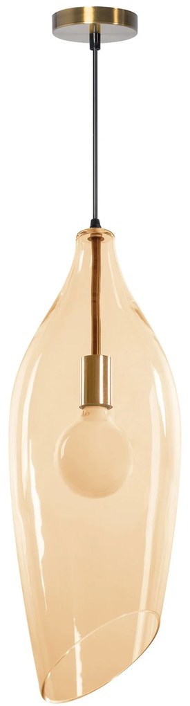 Toolight - Moderní skleněná stropní lampa E27 60W APP892-1CP, černá-zlatá, OSW-05693