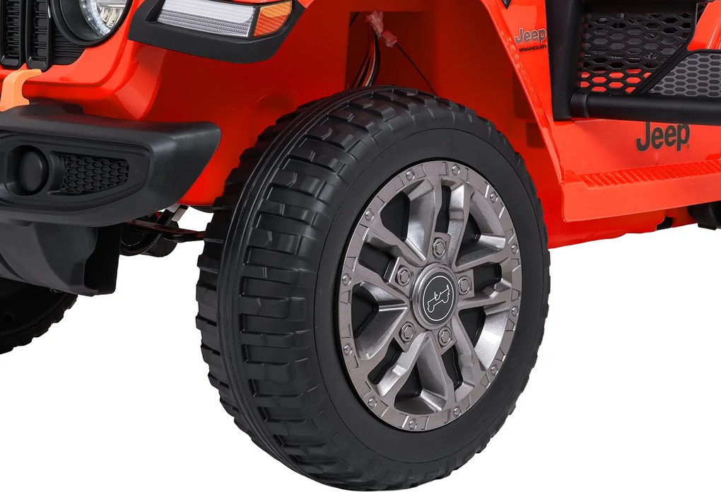 Ramiz Jeep Wrangler Rubicon LIFT elektrické autíčko pro děti oranžové