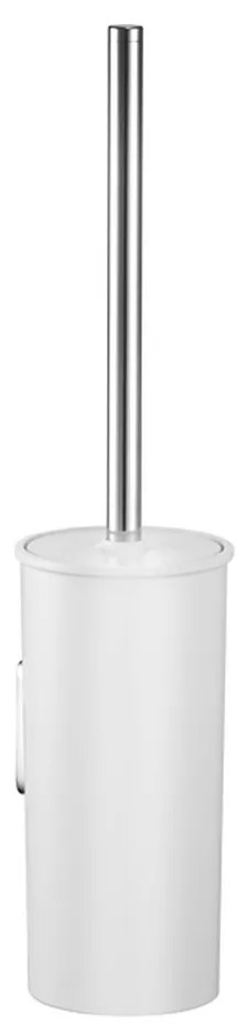 Keuco Collection moll - Nástěnná WC kartáč plastová nádobka, chrom / bílá 12764010100