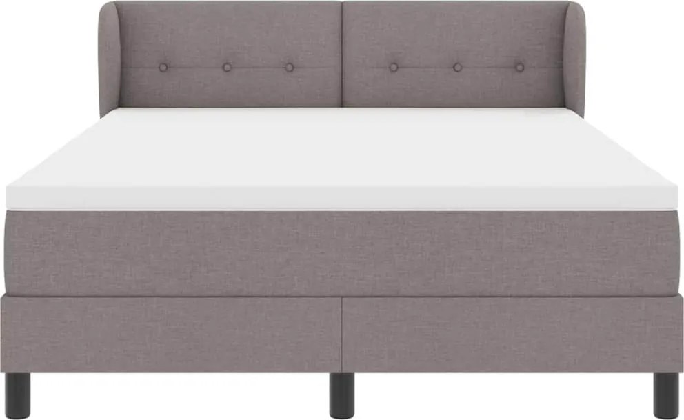 Postel s boxspringem s čelo Taupe 140 x 200 cm textil 3340028