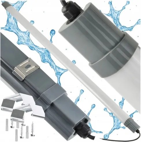 SADA 2 LED lamp 120cm 36W 3000lm Hermetické svítidlo IP65 do garáže, dílny