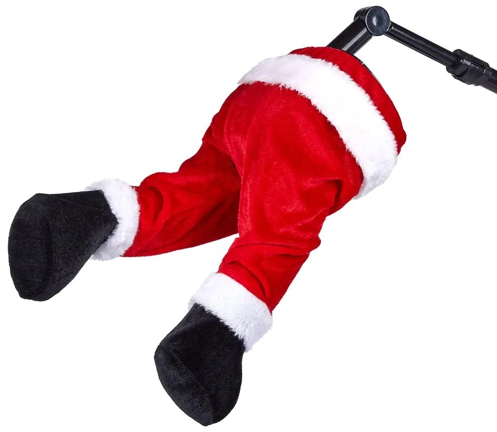 X-MAS Ozdoba nohy ve stromě Santa 35 cm