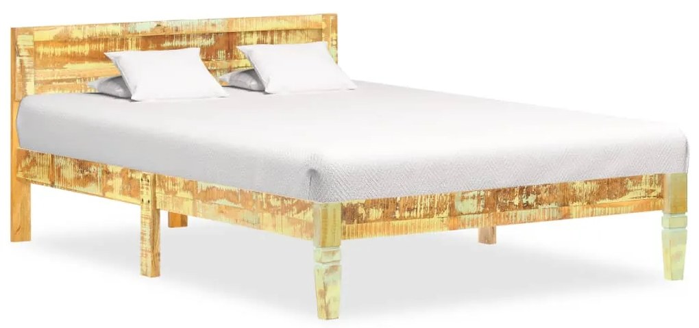 Rám postele masivní recyklované dřevo 120 x 200 cm - Default Title