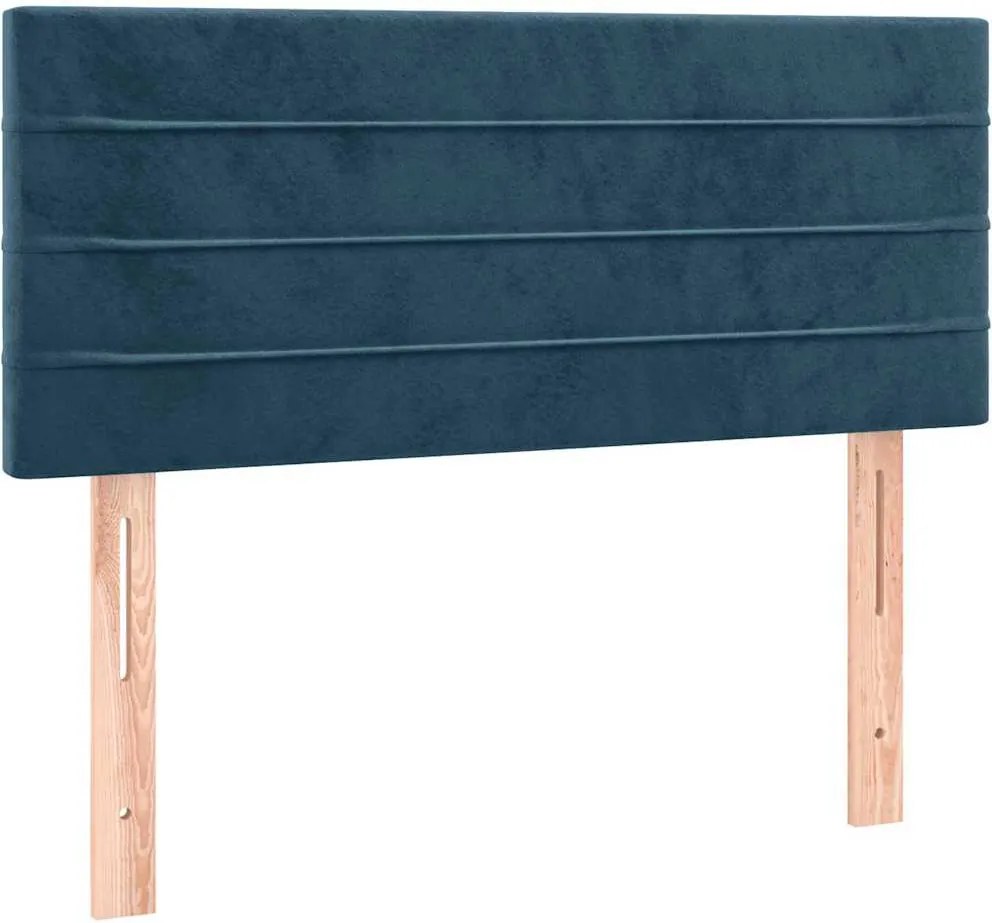 Box spring postel s matrací tmavě modrá 80 x 200 cm samet 3130989