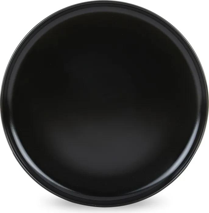 Jídelní sada talířů pro 6 osob VICTO 24 ks bílá/šedá/černá IV