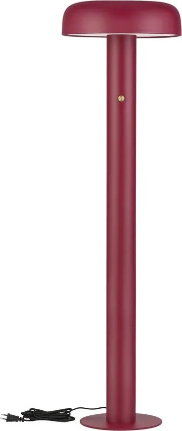 Vínová kovová LED stmívatelná stojací lampa (výška 142 cm) Noelia – Nova Luce