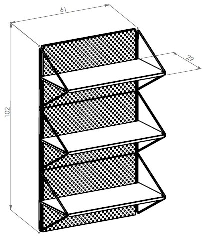 Fleysen Kuchyňský regál #1710 Barva: Tmavě modrá RAL 5013