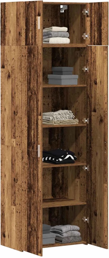 Úložná skříňka 2 ks Staré dřevo 70 x 42,5 x 225 cm 3365635