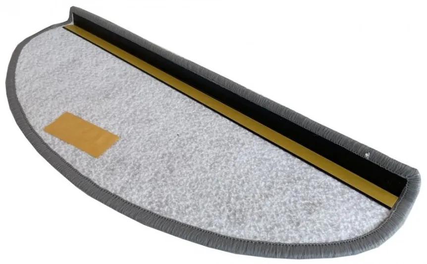 Vopi Schodišťové nášlapy Astra (půlkruh a obdélník) Půlkruh šedý 28 x 65 cm