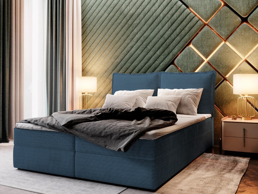 MSL Kontinentální čalouněná postel LOTO (160 x 200 cm) Barva látky: POSO 34