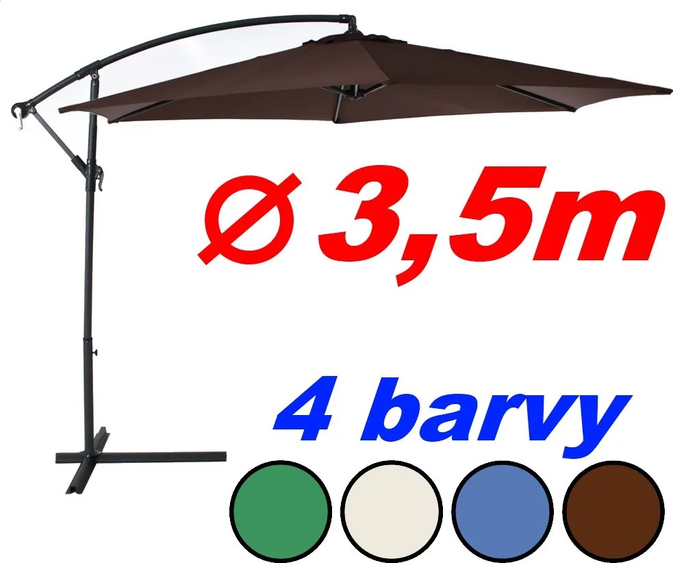 Slunečník 3,5m 4 barvy