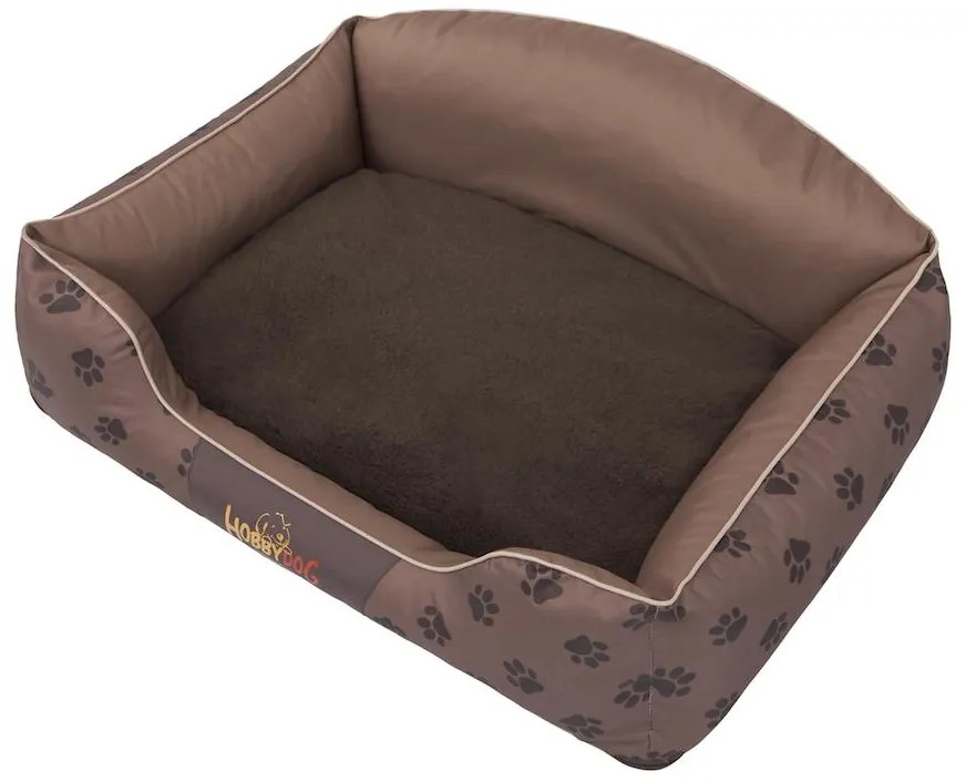 HobbyDog Pelíšek pro psa Royal Exclusive - hnědá koruna VELIKOST: L 65 x 50 cm (45 x 30 cm)