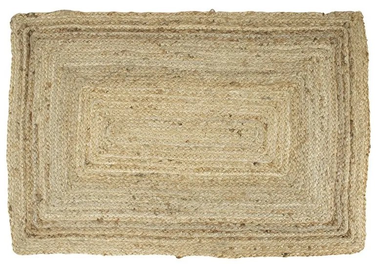 Obdélníkový přírodní jutový koberec - 60*90*1cm