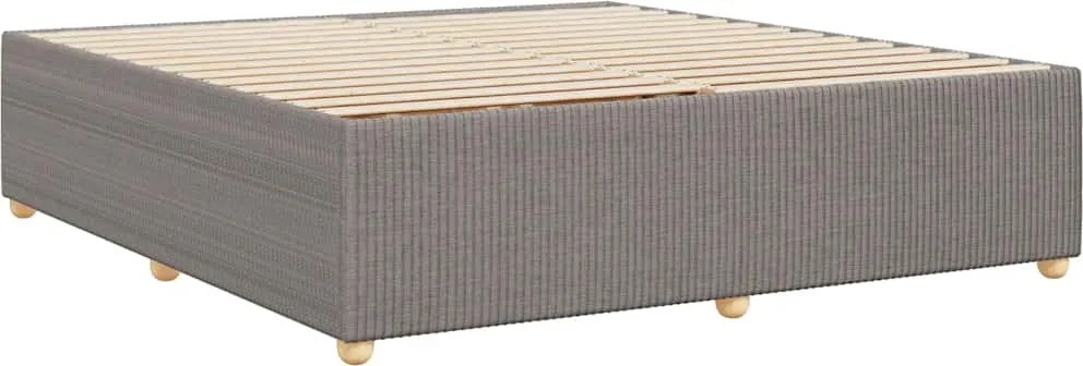 Rám postele bez matrace taupe 200 x 200 cm textil 3284967