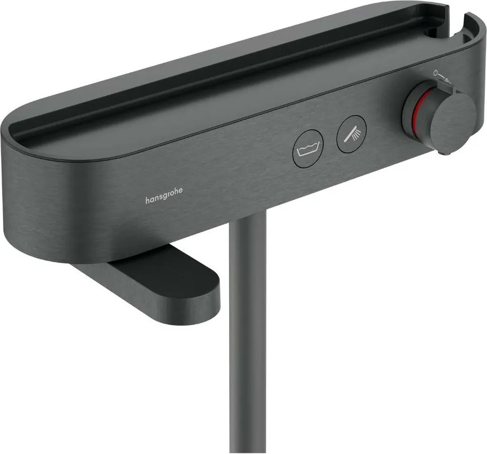 Hansgrohe ShowerTablet Select - Termostatická vanová baterie, kartáčovaný černý chrom 24340340