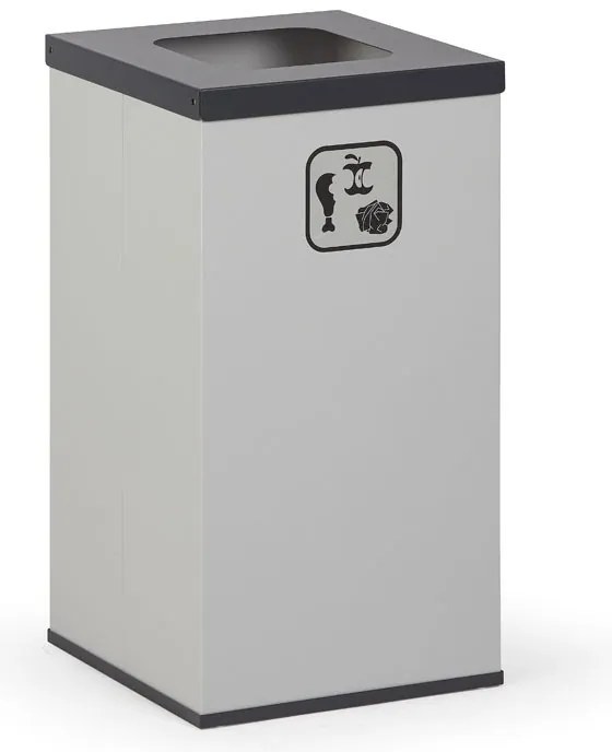 Koš na tříděný odpad 50 L, úchyt na pytel, šedý/černý