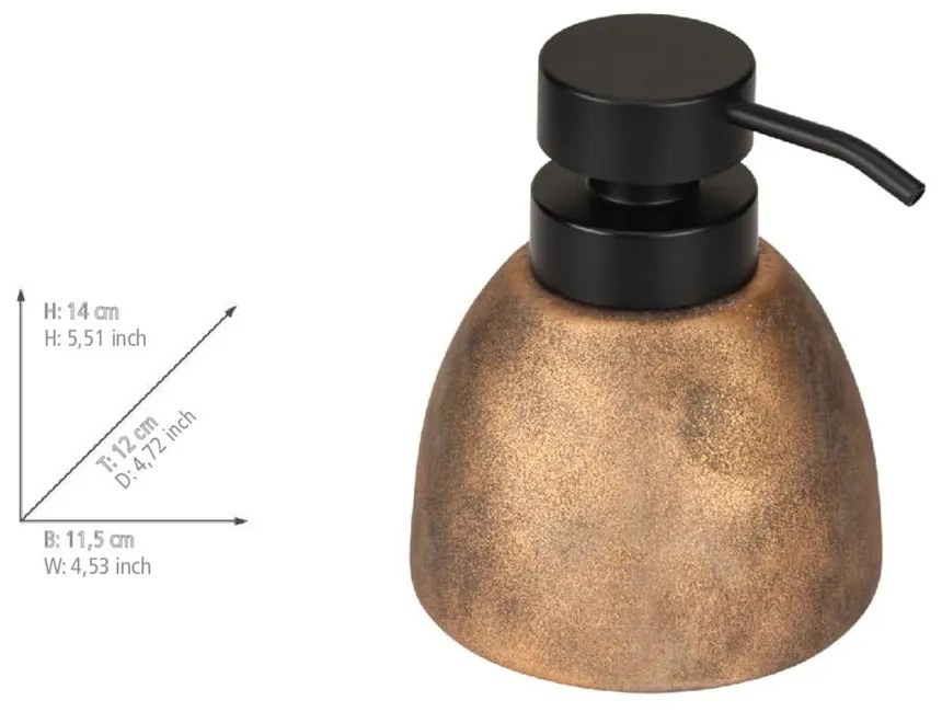 Keramický dávkovač mýdla v bronzové barvě 300 ml Tremea – Wenko