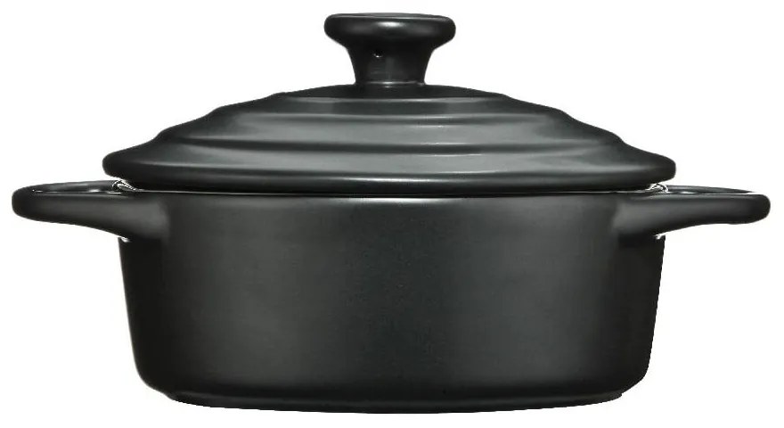 Černý kameninový hrnec Premier Housewares, 600 ml