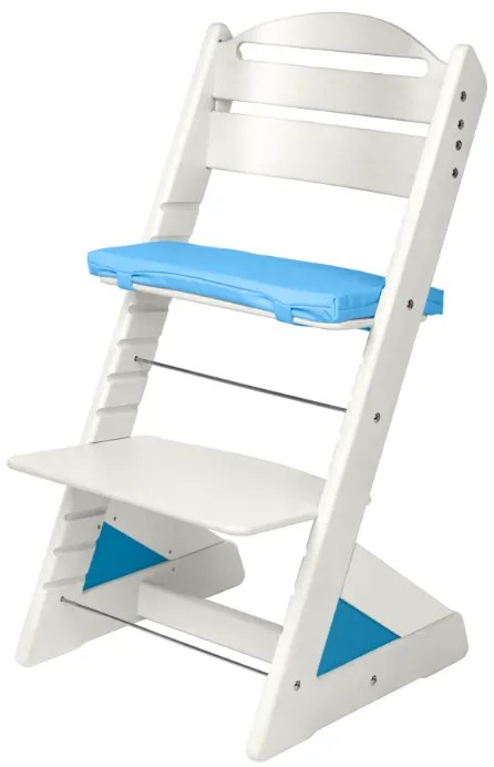 Jitro Dětská rostoucí židle Plus bílá Modrý klín + modrý