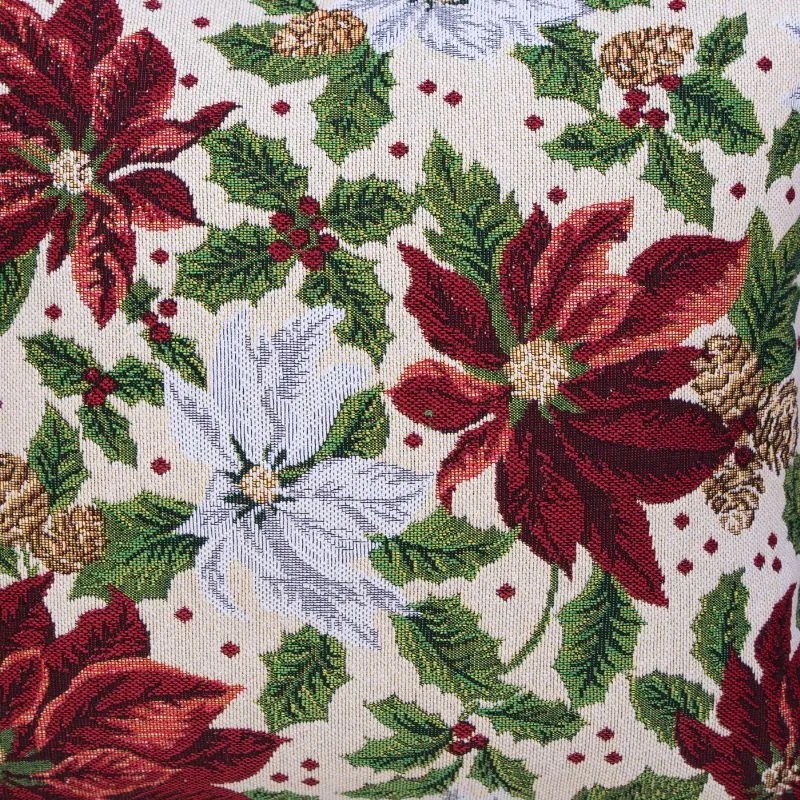 SCANquilt prostírání MOTIV vánoční hvězda bíločervená prostírání cca 30 x 45 cm