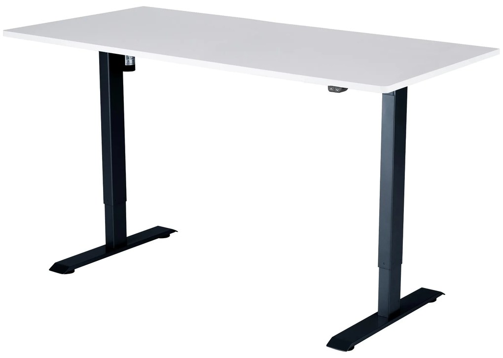Polohovací stůl Liftor 2segmentové nohy černé,   deska 1600 x 800 x 25 mm bílá