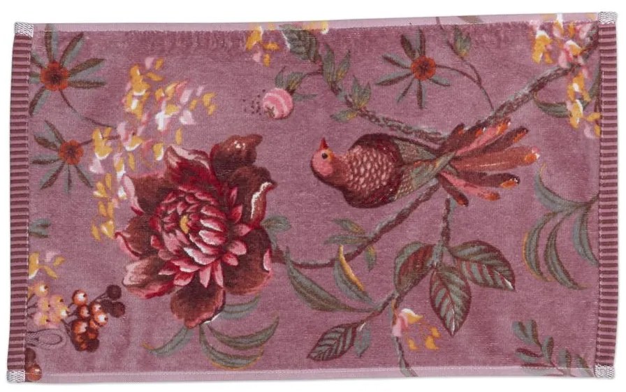 Pip Studio Secret Garden ručník 30x50cm, mauve (froté ručník)