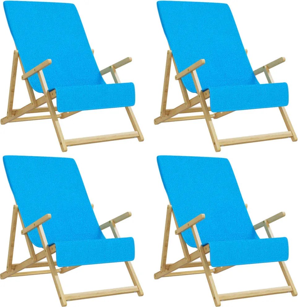 Plážové osušky 4 ks tyrkysové 60 x 135 cm textil 400 GSM 3157060