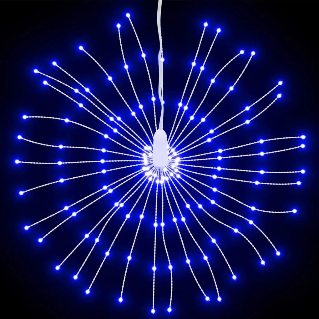 Vánoční hvězdicová světla 8 ks 140 modrých LED diod 17 cm 3190515