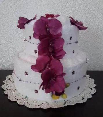 Dort z ručníků bílý fialová orchidej - 204