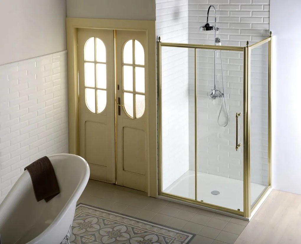 Gelco Gelco, ANTIQUE boční stěna 800mm, čiré sklo, bronz, GQ5680C