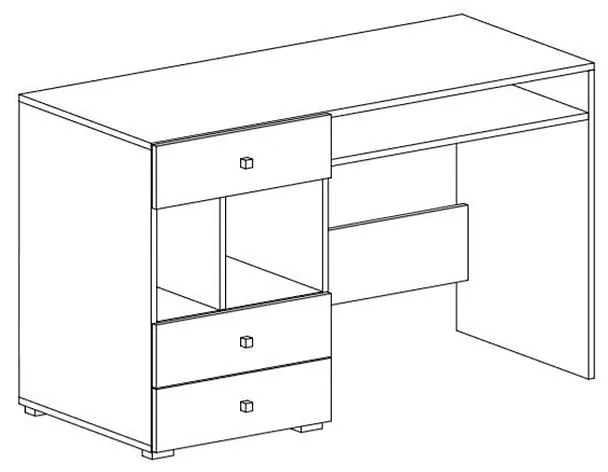 Dětský pokoj DELTA | sestava B | 7 dílů | dub/antracit