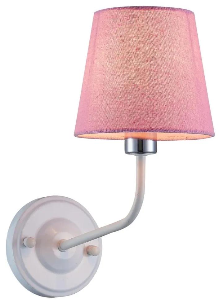Candellux | Nástěnná lampa YORK 1xE14/60W/230V růžová/bílá | CA0747