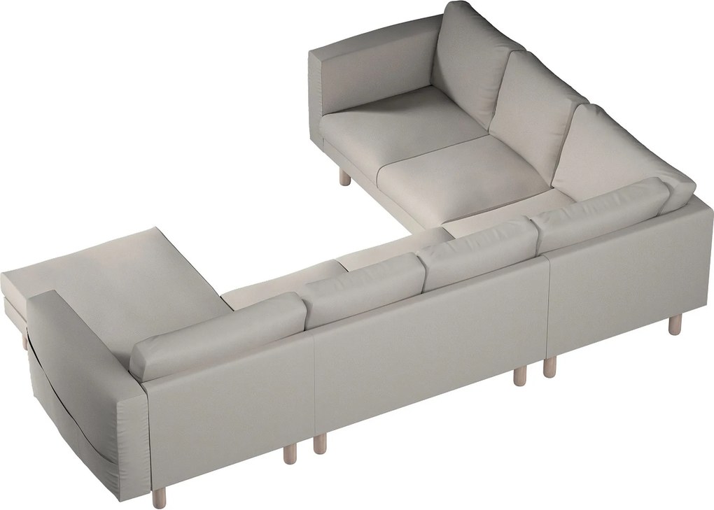 Potah na pohovku IKEA Norsborg rohová, 5-místná se šezlongem barva šedá látka pletený vzor